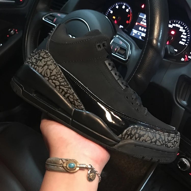 【公司货品 男款】乔丹3代AJ3/黑猫爆裂 318376-000/Air Jordan Low低帮帮气垫篮球鞋