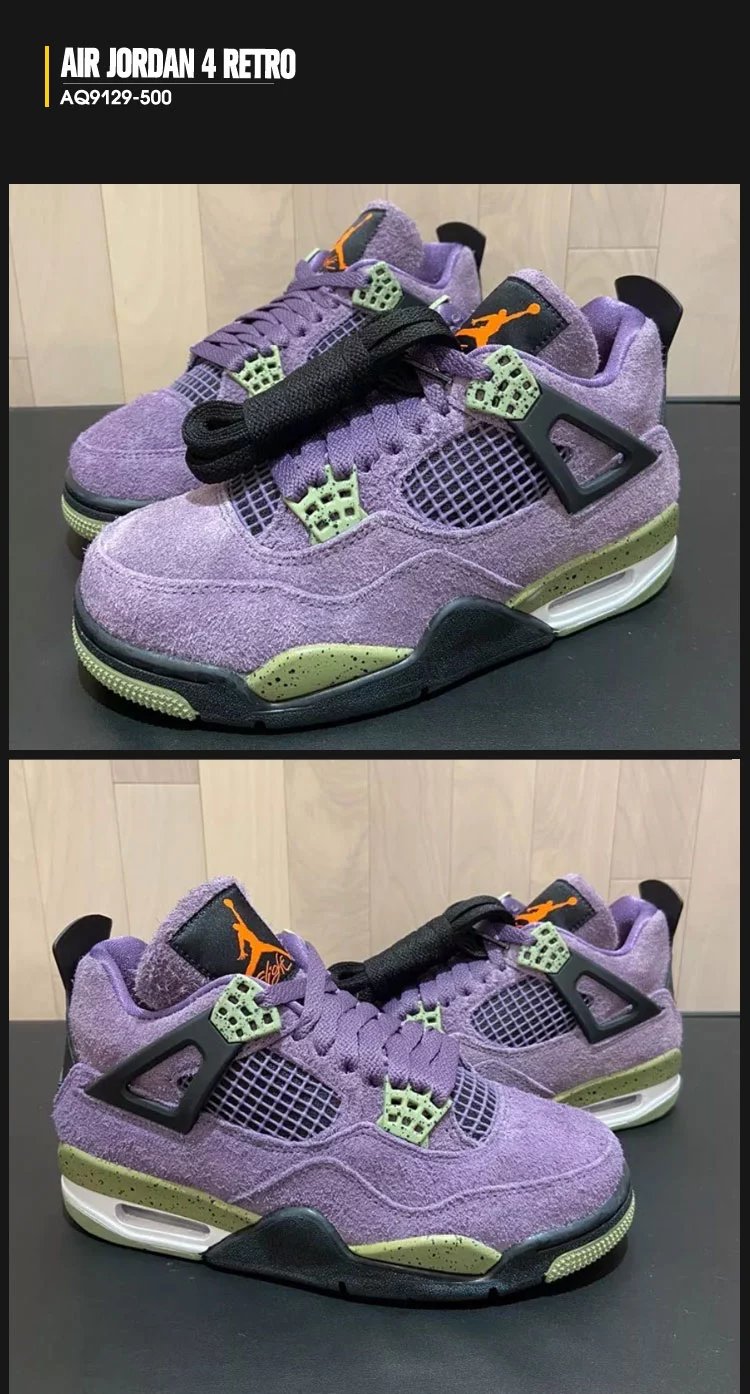 Air Jordan 4 乔4 AJ4 aj4 全白热熔岩白帆蝉翼ow大理石纹 金属扣白红 白紫 联名蓝红蓝鸳鸯 x 黑黄 荒漠苔藓灰褐 白奥利奥 电母黑黄 黑红雷电 灰兔子 白绿 篮球鞋男鞋女鞋