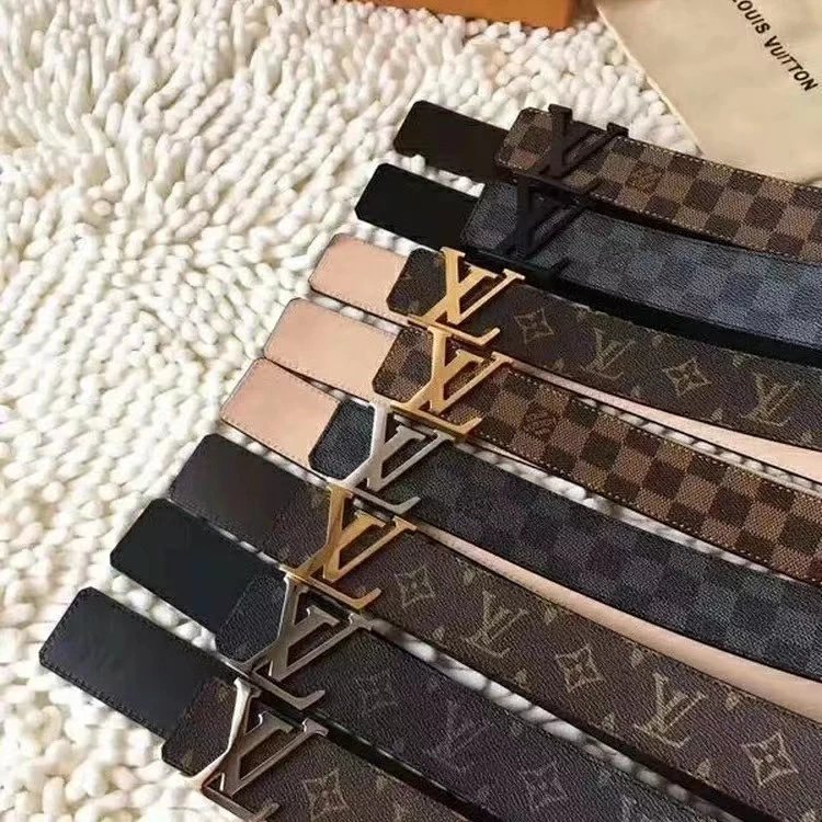 Belt Letter Buckle Men's Belt Ladies Belt Smooth Buckle Belt Men's ...