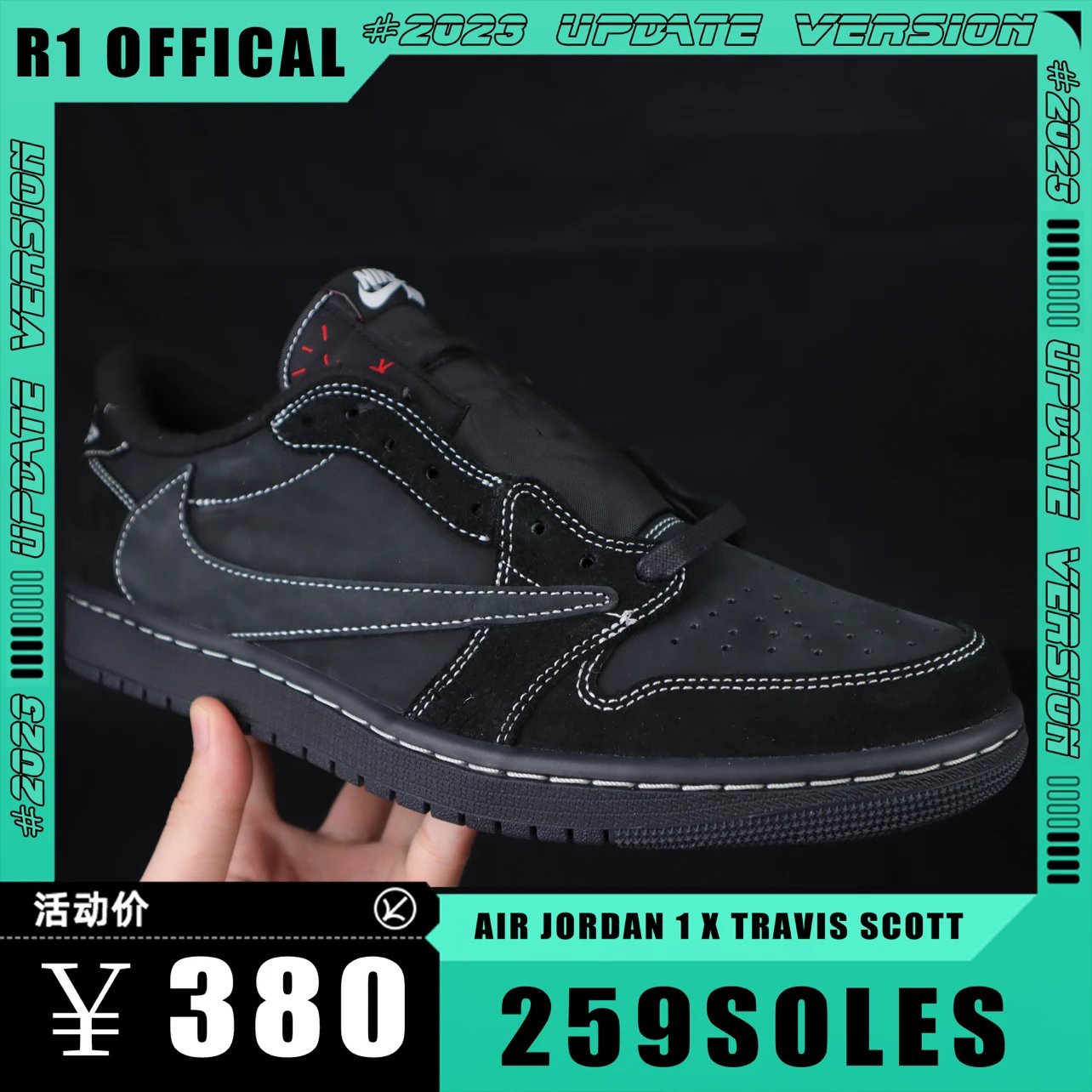 Jordan 1 Retro Low OG SP Travis Scott Black Phantom R1/FK/PK/PK4.0/LJR ...