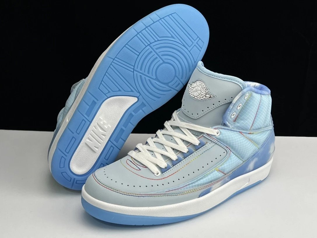 [Spot] J Balvin x Air Jordan 2 Retro AJ2 Joe 2 Gray Blue Color Size: 36-46! | JadeShip.com